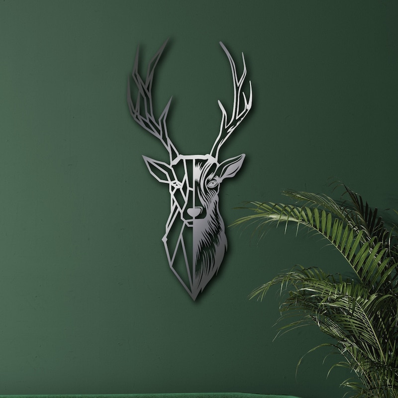 Spannende Metall Hirsch Deko Bild