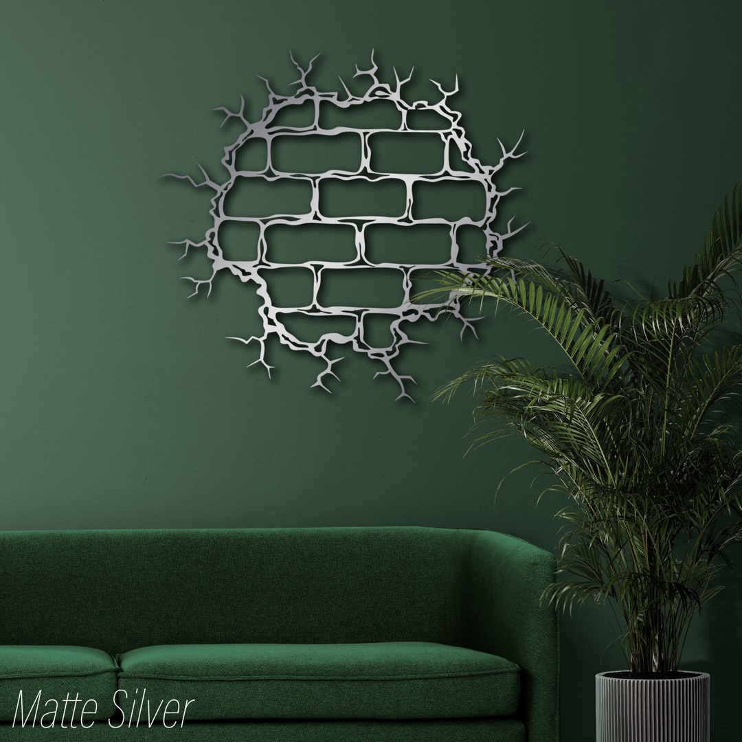 Metal Brick Wall, Scale Brick Art, Brick Home Decor, Housewarming Gift ...