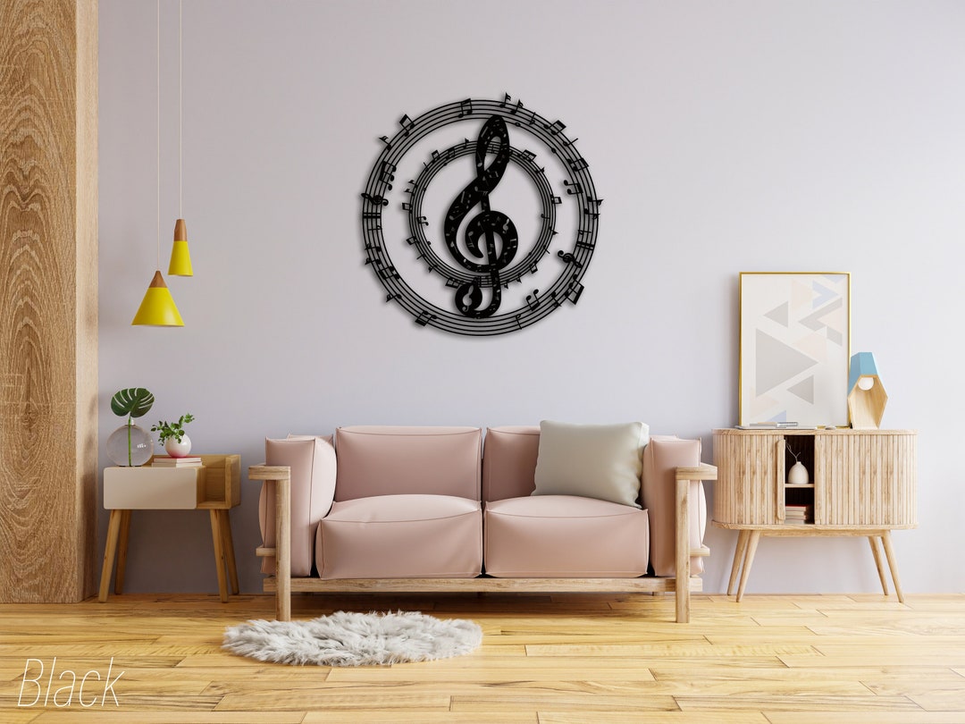 Metal Music Notes Wall Art, Music Notes Wall Art, Metal Wall Decor ...