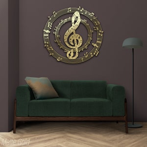 Metal Music Notes Wall Art, Music Notes Wall Art, Metal Wall Decor ...