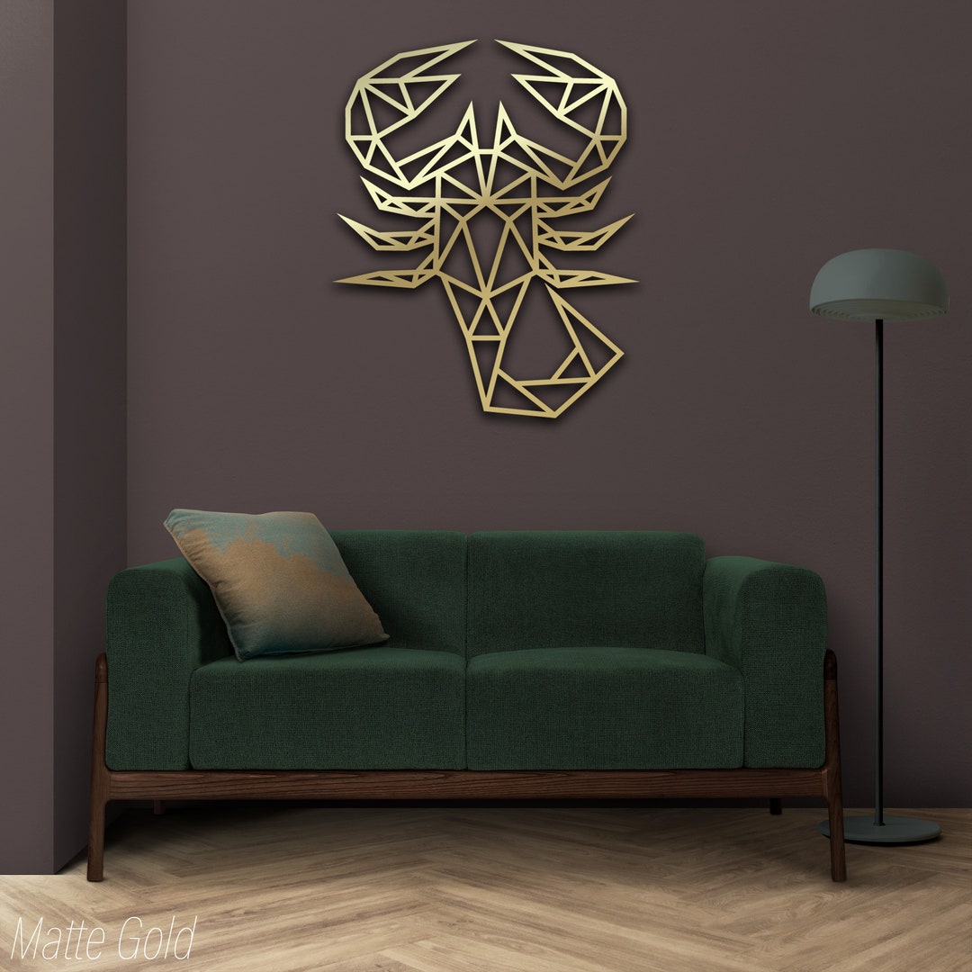 Geometric Scorpion Wall Decor, Metal Wall Art, Home Decor Scorpion ...