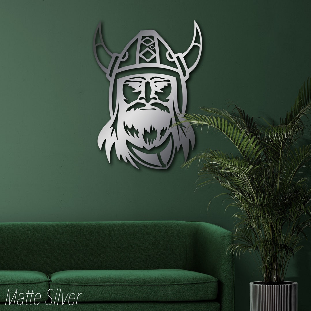 Viking Warrior Metal Wall Art, Nordic Viking Metal Wall Art, Vikings ...