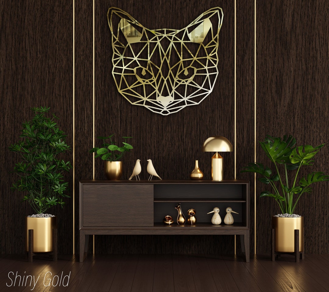 Metal Cat Head Wall Decor, Cat Wall Art, Metal Cat Decor, Wall Art ...