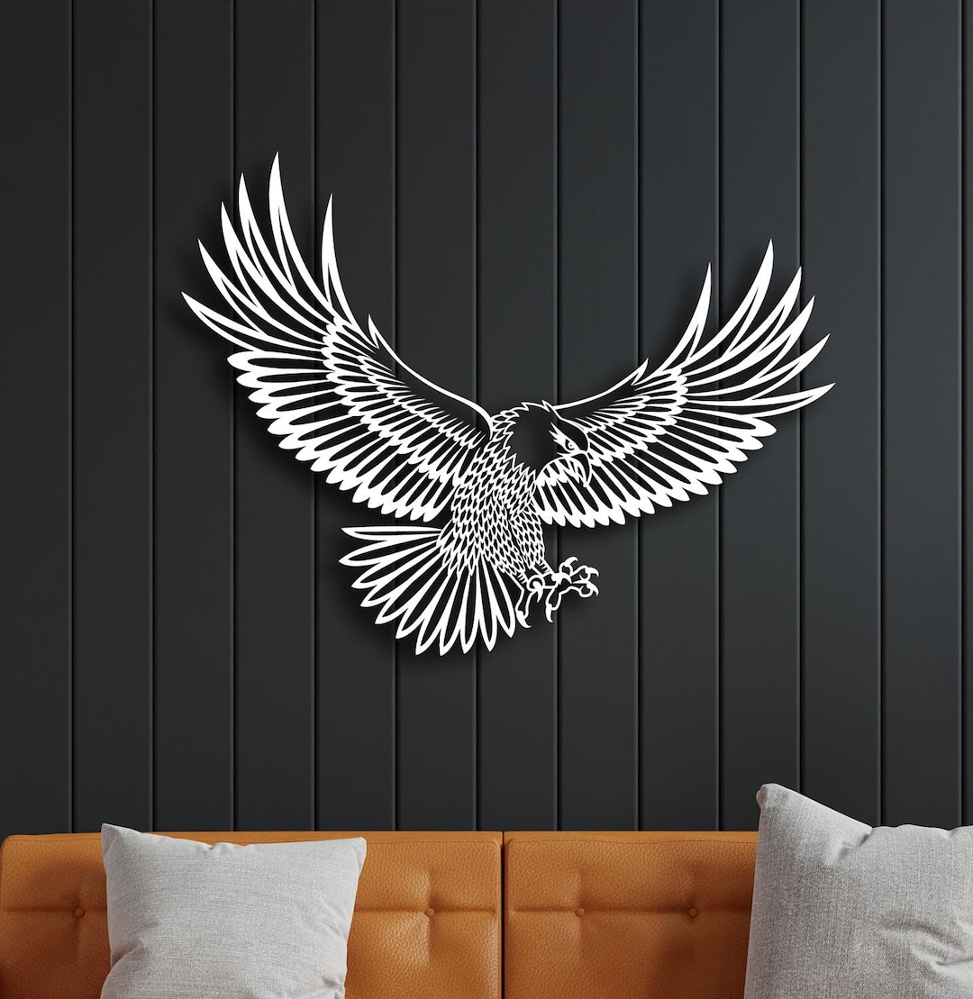 Metal Eagle Wall Art, Large Eagle, Metal Wall Decor, Christmas Gift, Home Living Room Decoration ...