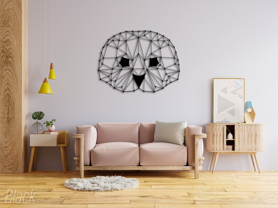 Geometric Metal Monk Seal Head Wall Art, Monk Seal Wall Art, Metal ...