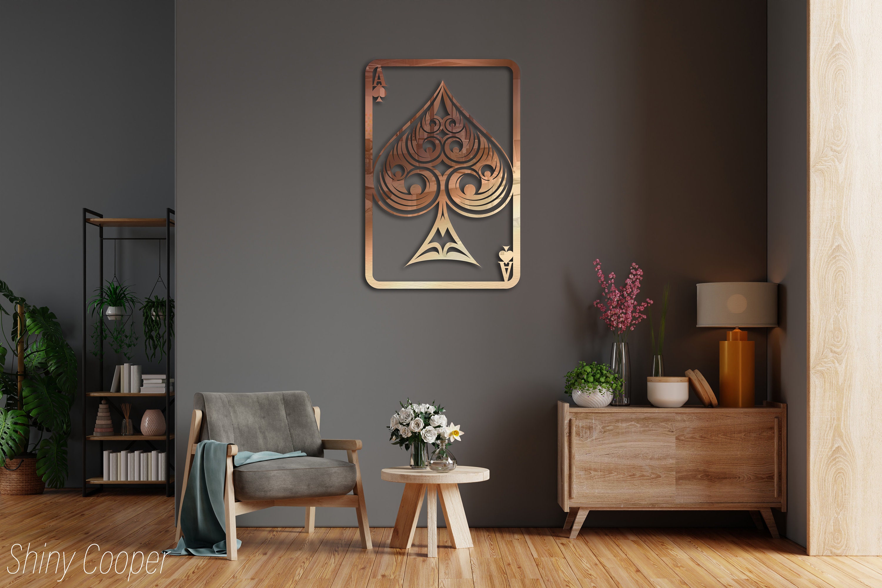 Ace of Spades Card Wall Art, Metal Wall Sign, Metal Wall Hanging, Ace ...