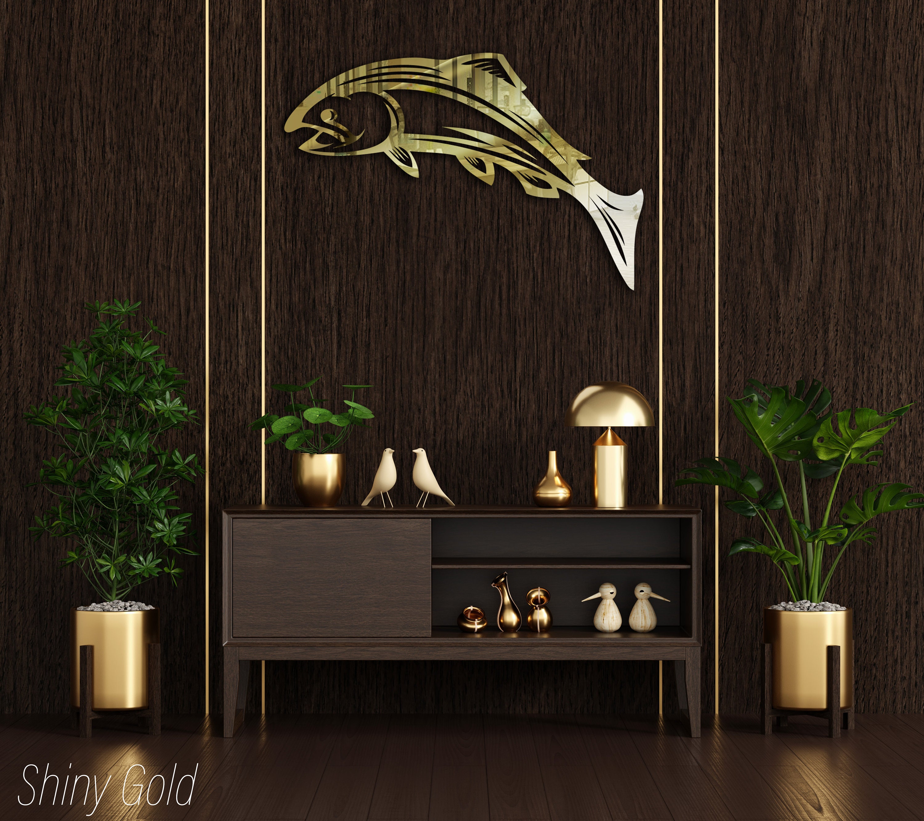 Happy Fish Wall Decor, Fish Wall Art, Metal Fish Decor, Home Decor ...