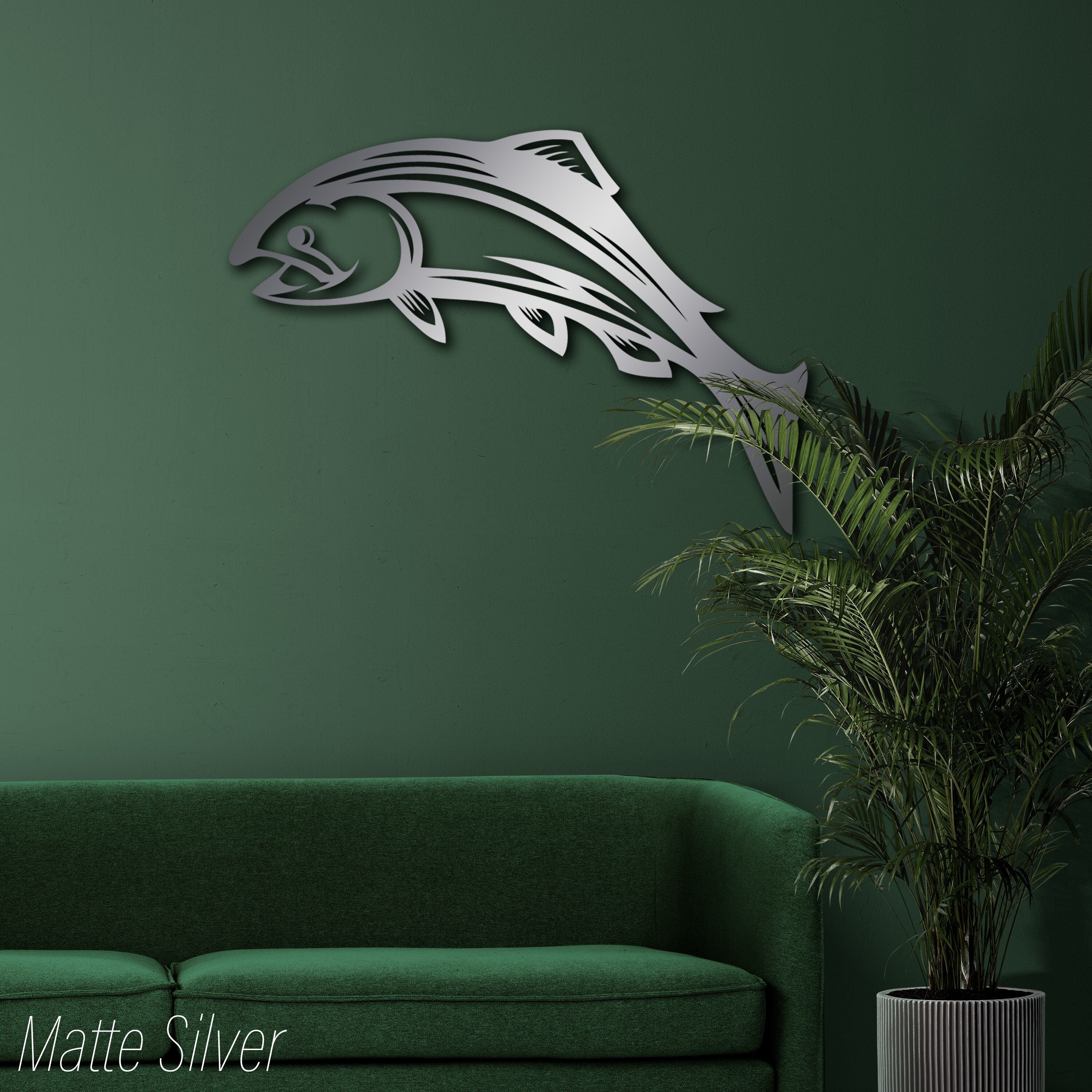 Happy Fish Wall Decor Fish Wall Art Metal Fish Decor Home - Etsy