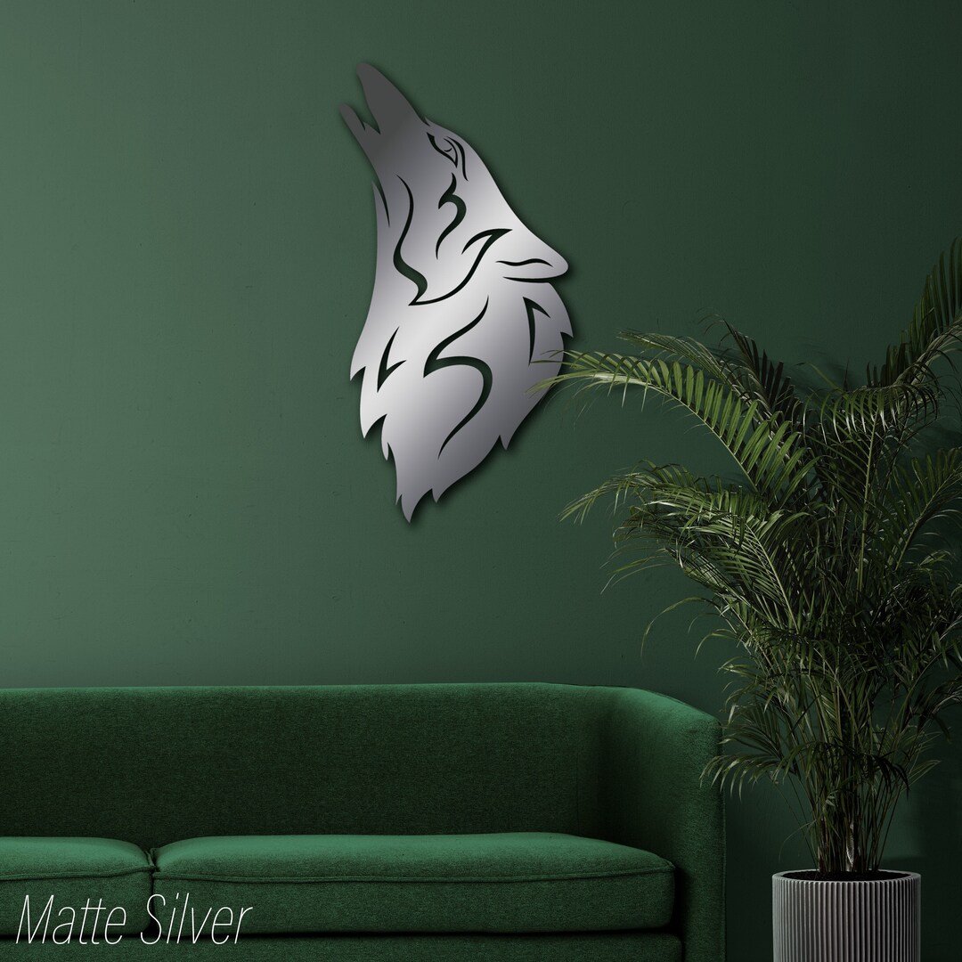 Wolf Head Metal Wall Art, Wolf Lover, Metal Wall Hangings, Wolf Home ...