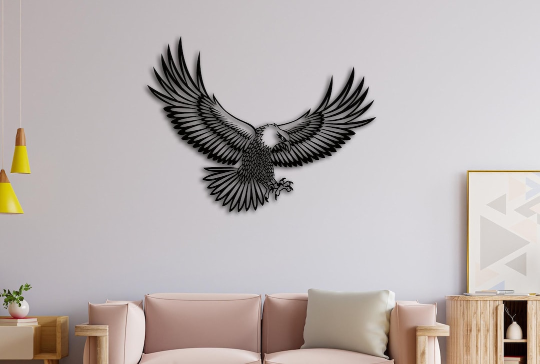 Metal Eagle Wall Art, Large Eagle, Metal Wall Decor, Christmas Gift ...