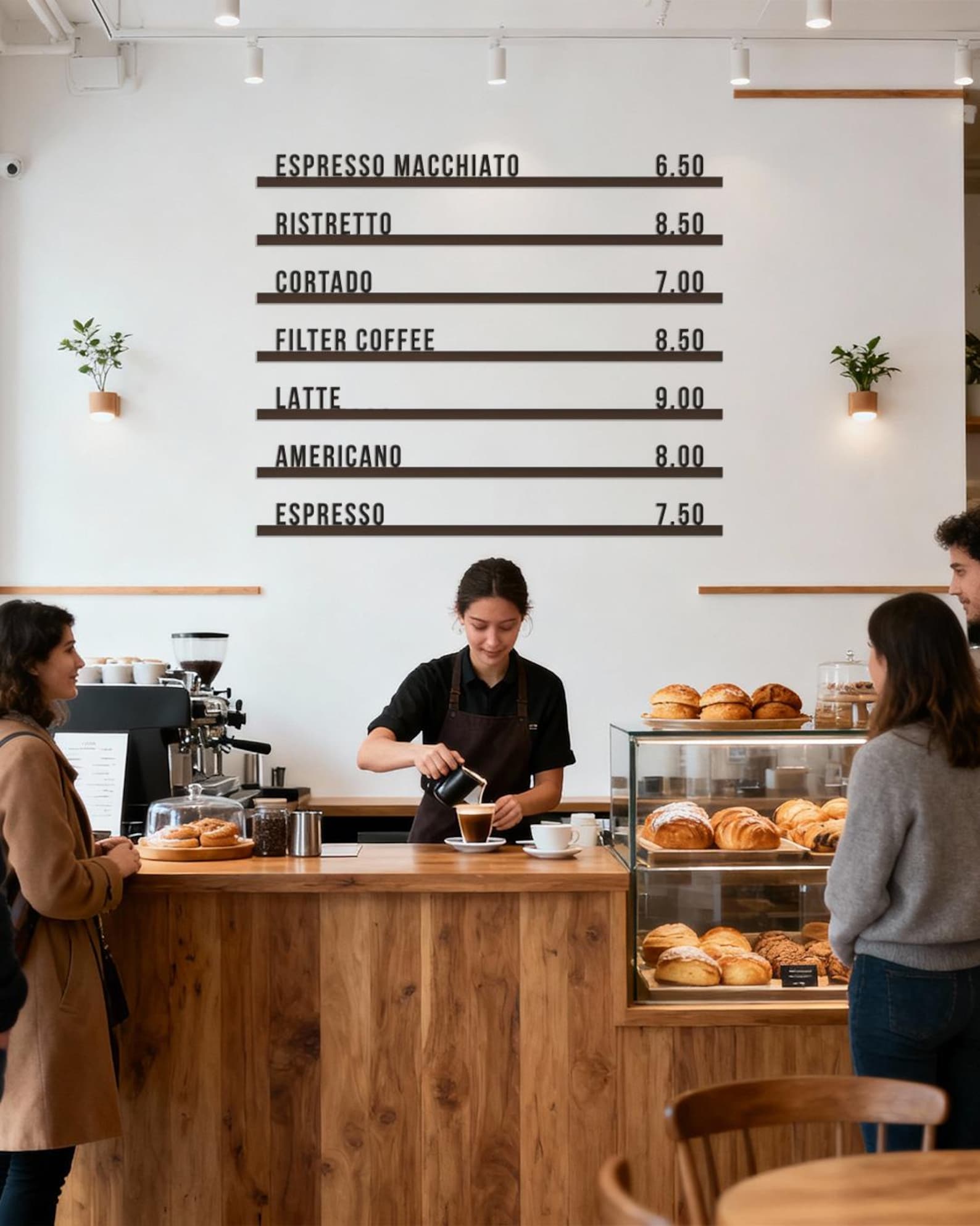 Rustic Wooden Wall Menu Board – Handmade Café & Restaurant Decor With ...