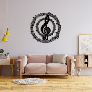 Metal Music Notes Wall Art Music Notes Wall Art Metal Wall - Etsy