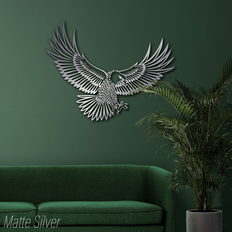 Metal Eagle Wall Art, Large Eagle, Metal Wall Decor, Metal Wall Hangings, Home Living Room ...