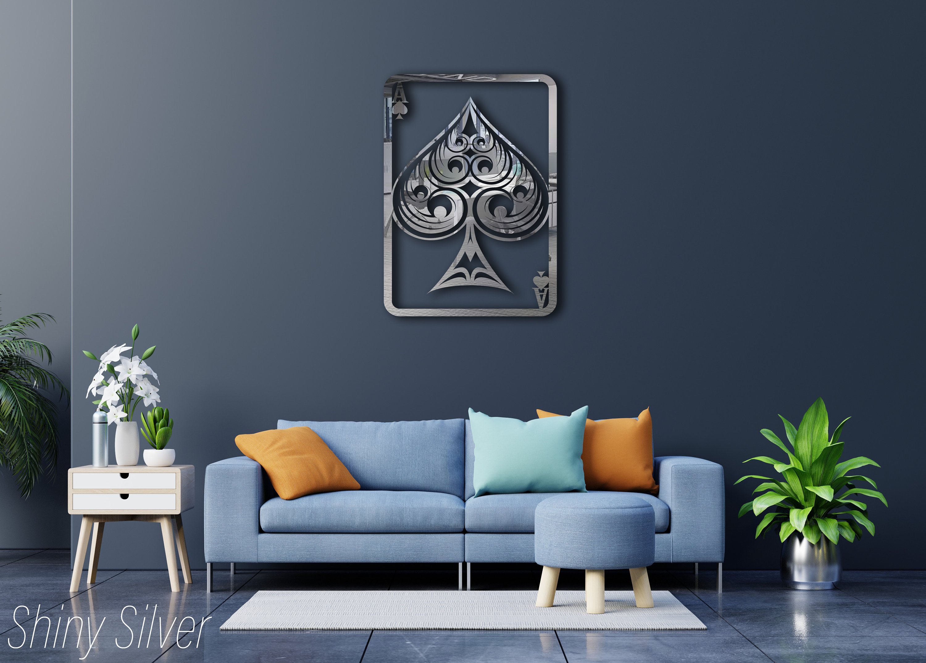 Ace of Spades Card Wall Art, Metal Wall Sign, Metal Wall Hanging, Ace ...