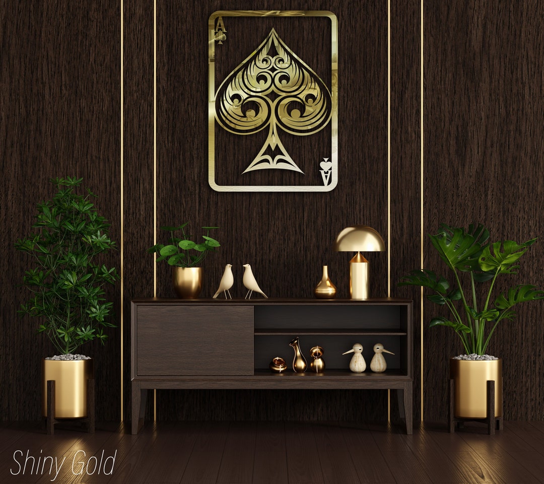 Ace of Spades Card Wall Art, Metal Wall Sign, Metal Wall Hanging, Ace ...