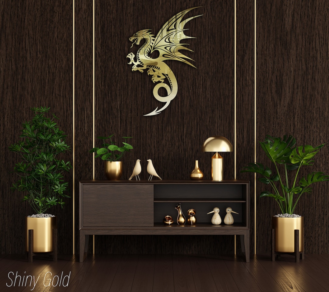 Dragon Metal Wall Art, Dragon Wall Hanging, Ancient Dragon Hand Drawing ...