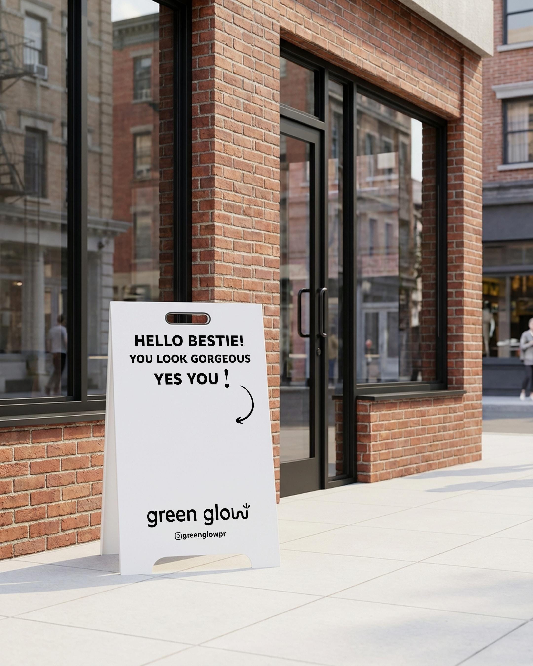 Green Outdoor Heavy Duty A Frame Sign | Custom Metal Sidewalk Board ...