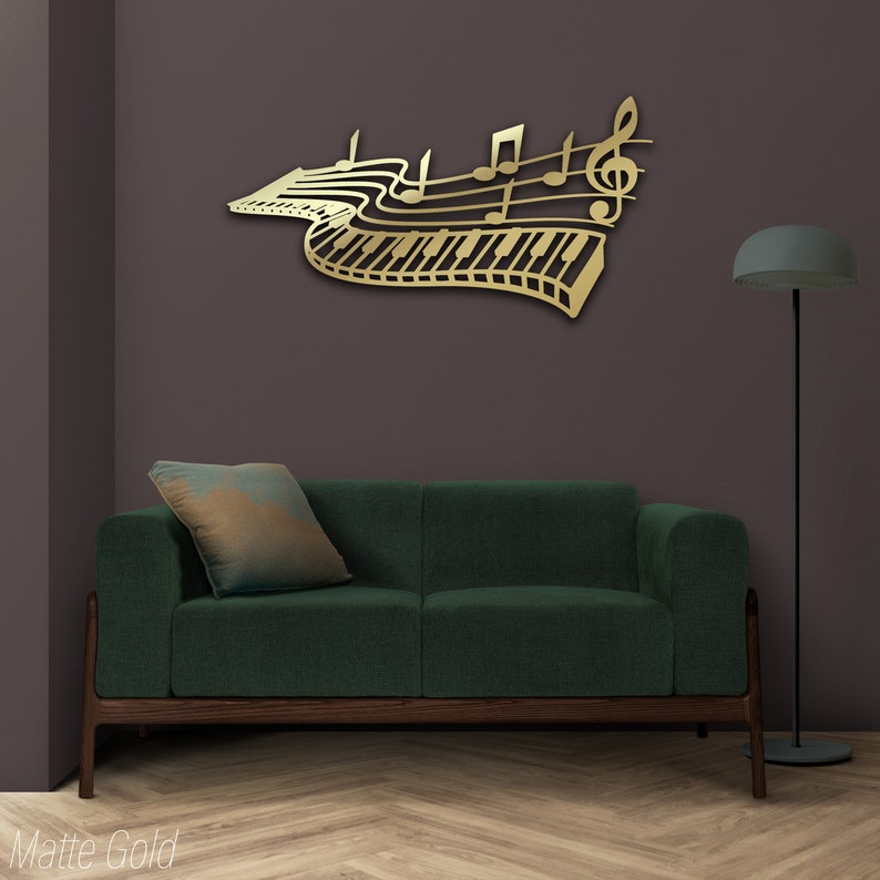 Music Notes and Piano Metal Wall Art Music Notes Wall Art - Etsy