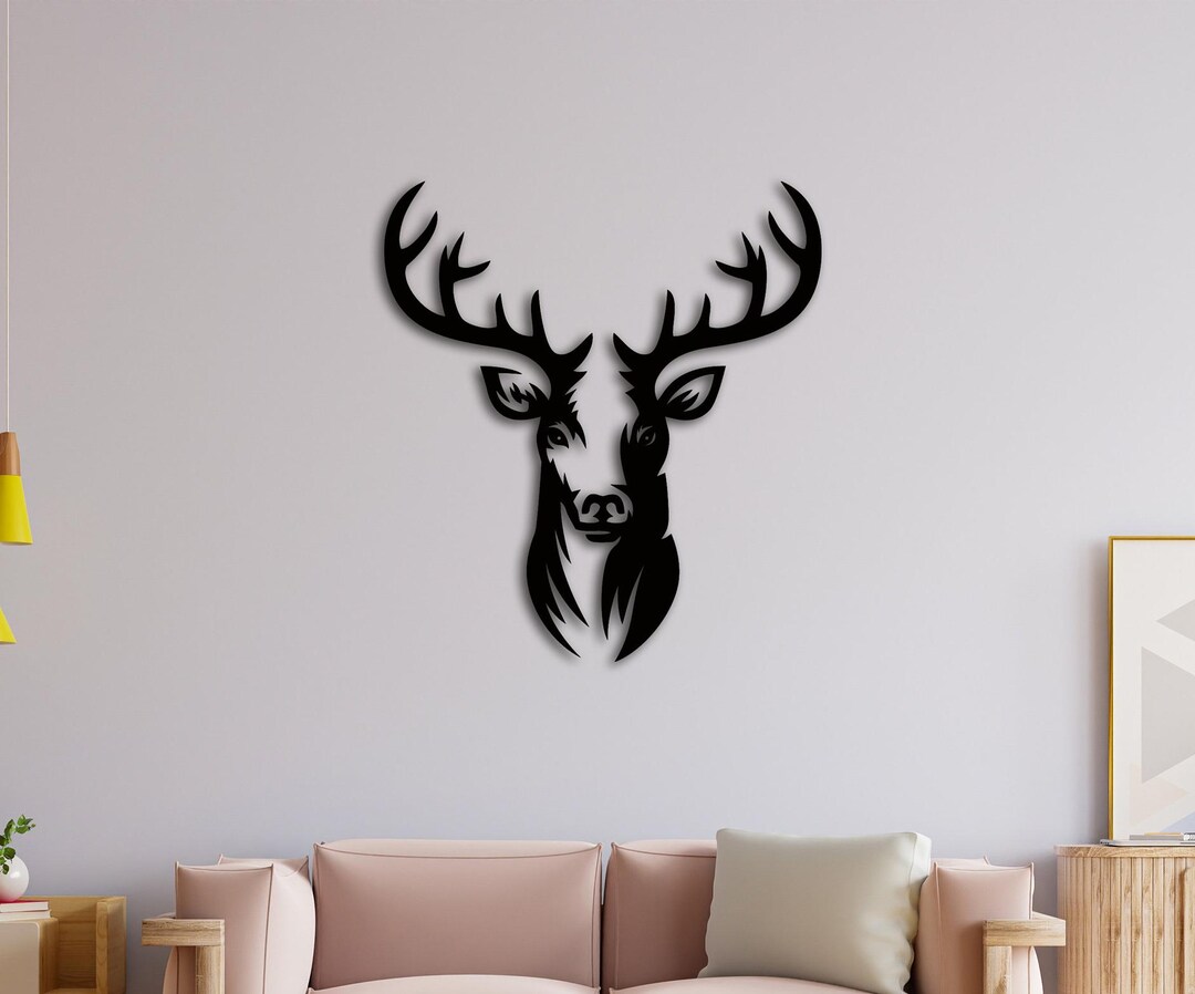 Metal Deer Head Wall Art, Deer Head Wall Art, Deer Lovers, Unique ...