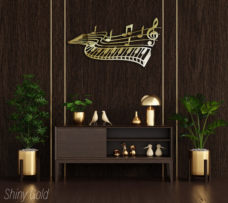 Music Notes and Piano Metal Wall Art Music Notes Wall Art - Etsy