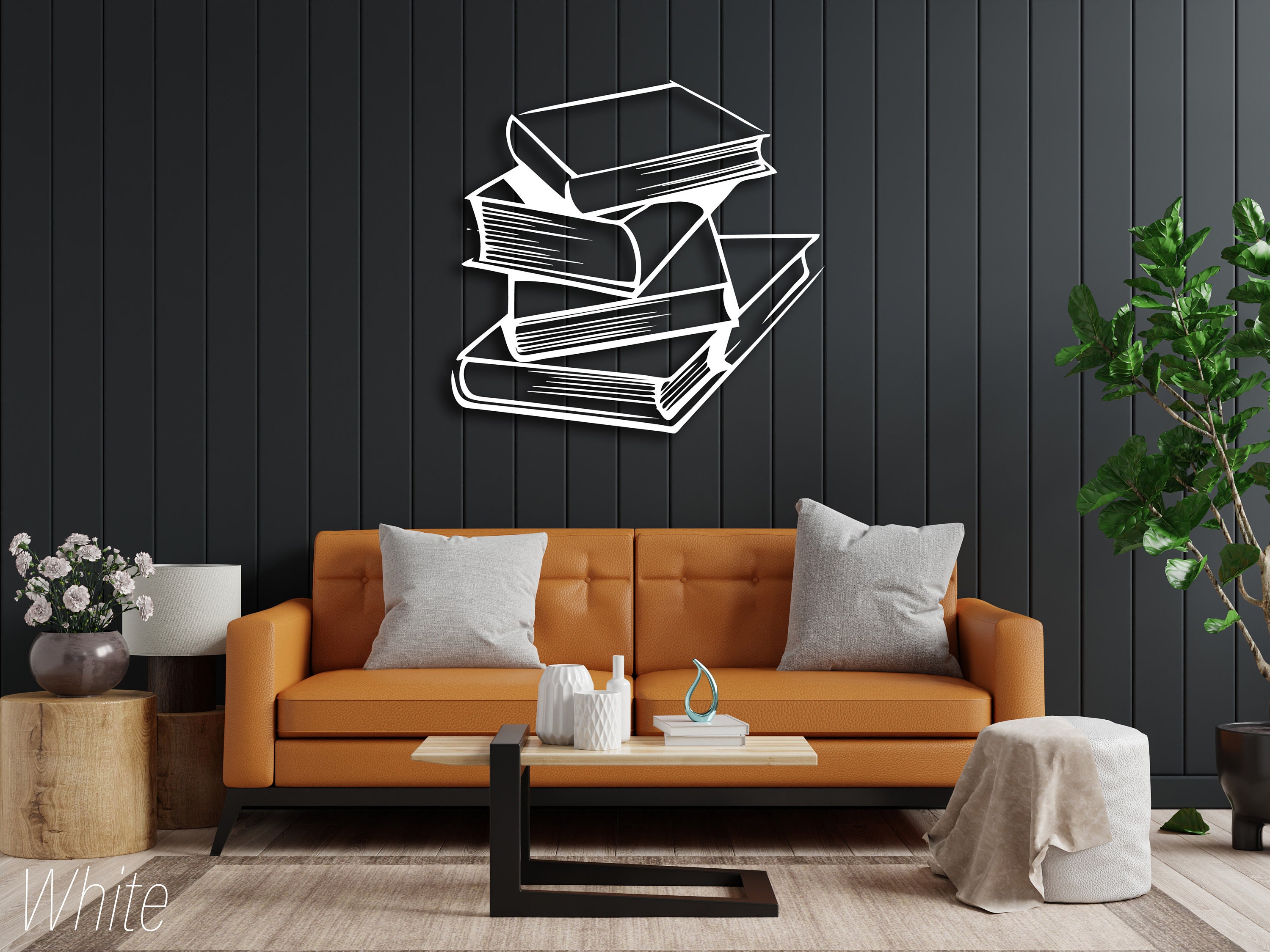 Metal Books Wall Art, Study Room Metal Wall Decor, Gift for Book Lovers ...