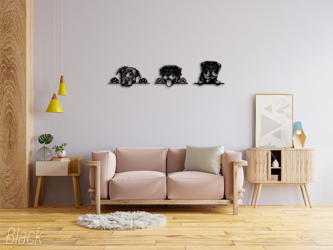 Dogs 3 Pcs Dog Metal Wall Decor, Metal Dog Decor, Dog Wall Art, Dog Art ...