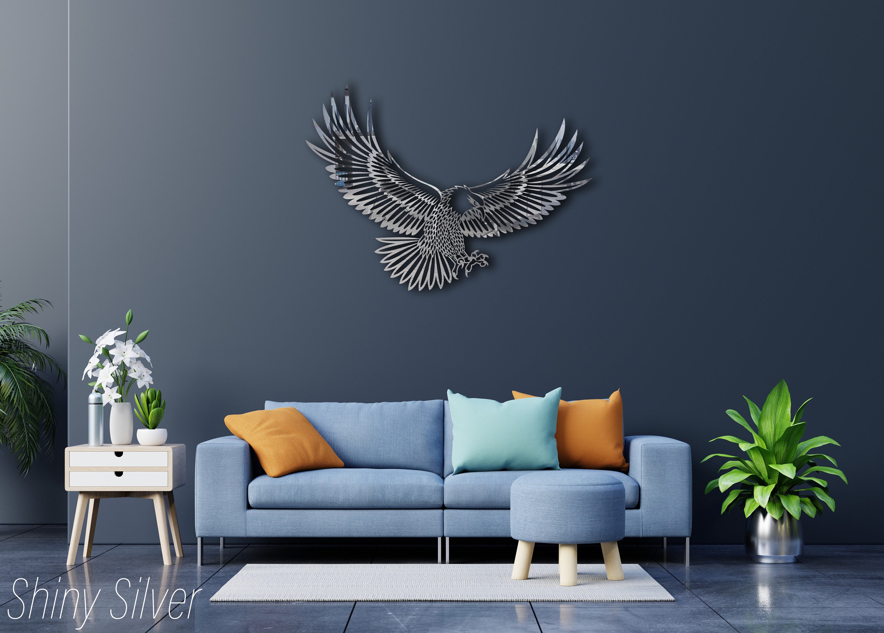 Metal Eagle Wall Art, Large Eagle, Metal Wall Decor, Christmas Gift ...