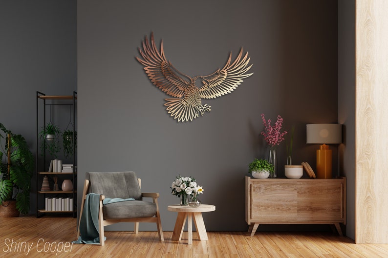 Metal Eagle Wall Art, Large Eagle, Metal Wall Decor, Christmas Gift ...