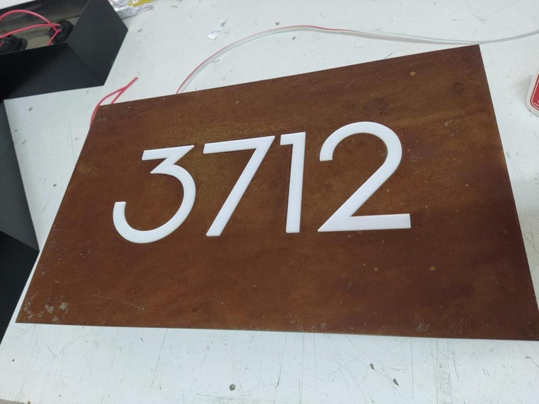 Custom Modern Contemporary Property Number Door Sign Plaque, Custom ...