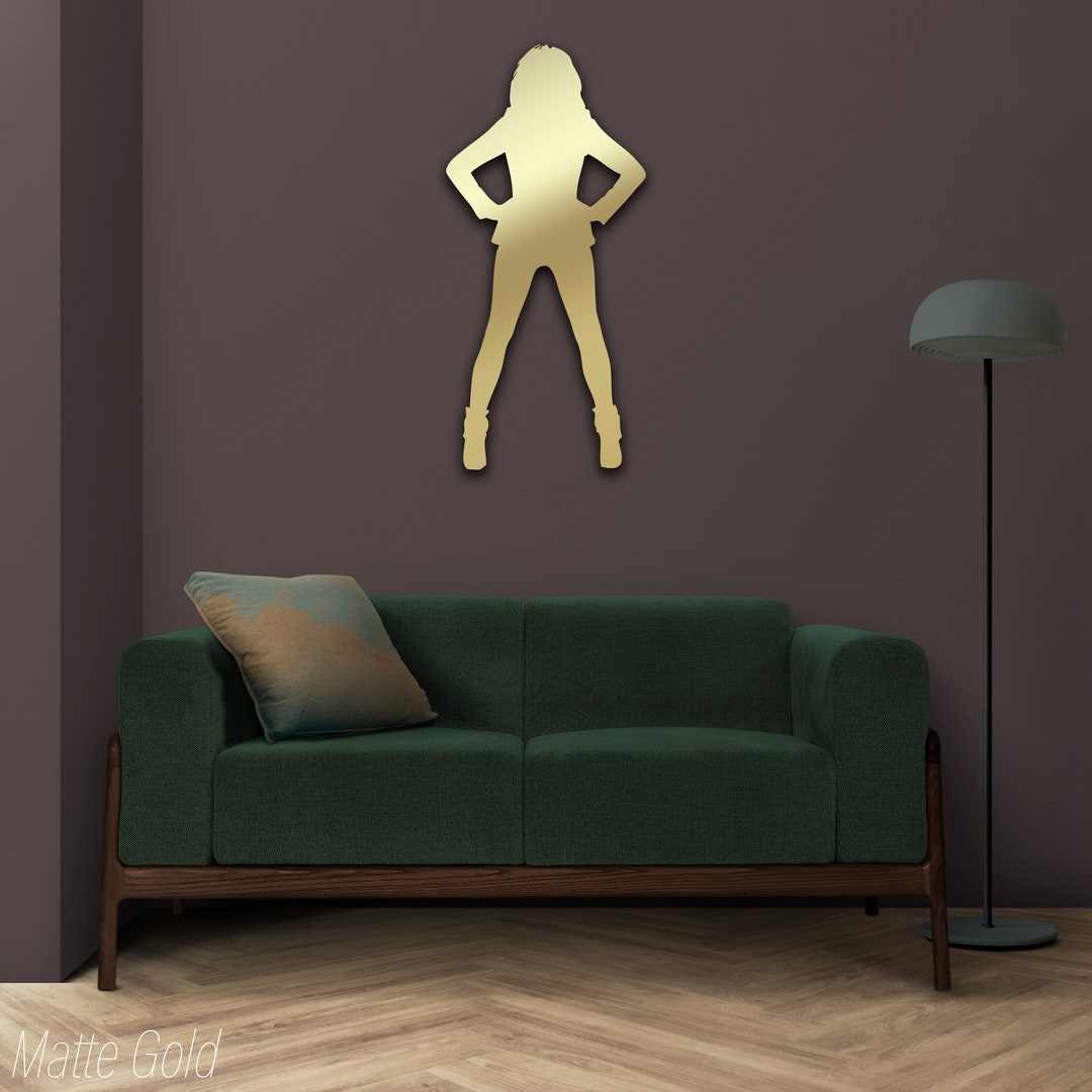 Woman Silhouette Wall Art Sexy Woman Metal Wall Decor Interior Design Wall Decor Over The Bed