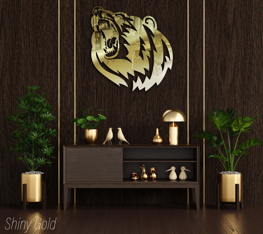Metal Bear Head Wall Decor, Wall Art, Bear Decor, Bear Sign, Home Decor ...