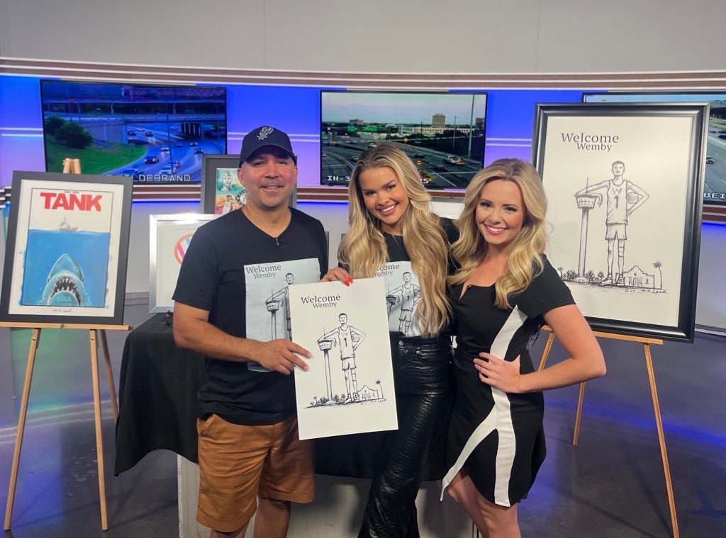 Welcome Wemby Poster; Signed by San Antonio Artist, Marty Leal ...