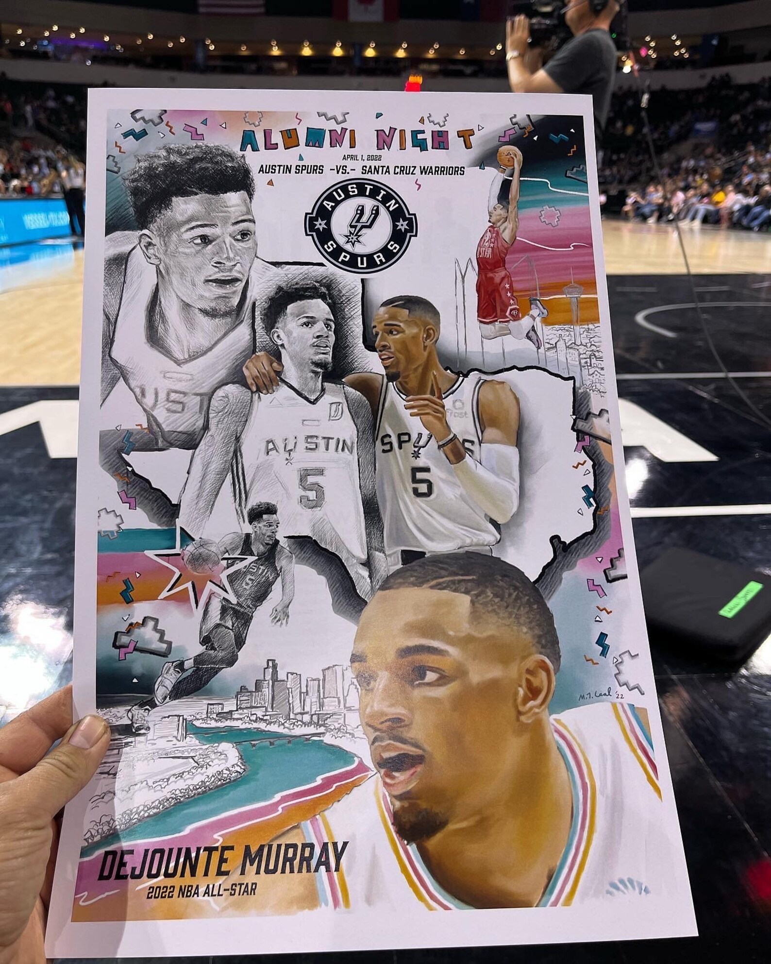 Welcome Wemby Poster; Signed by San Antonio Artist, Marty Leal ...