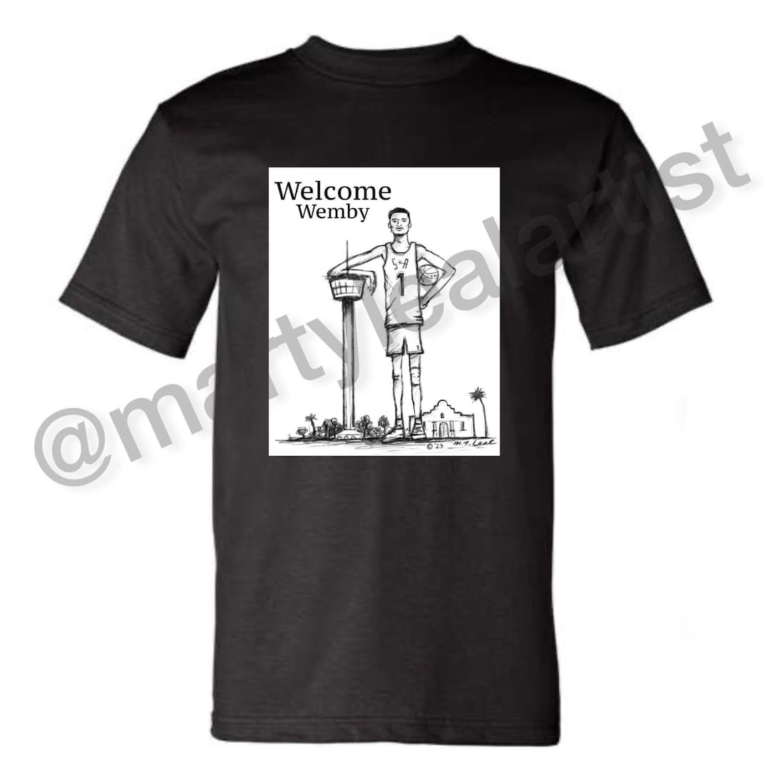 Welcome Wemby Tshirt With Black Background/ Tshirt. Inspired by the ...