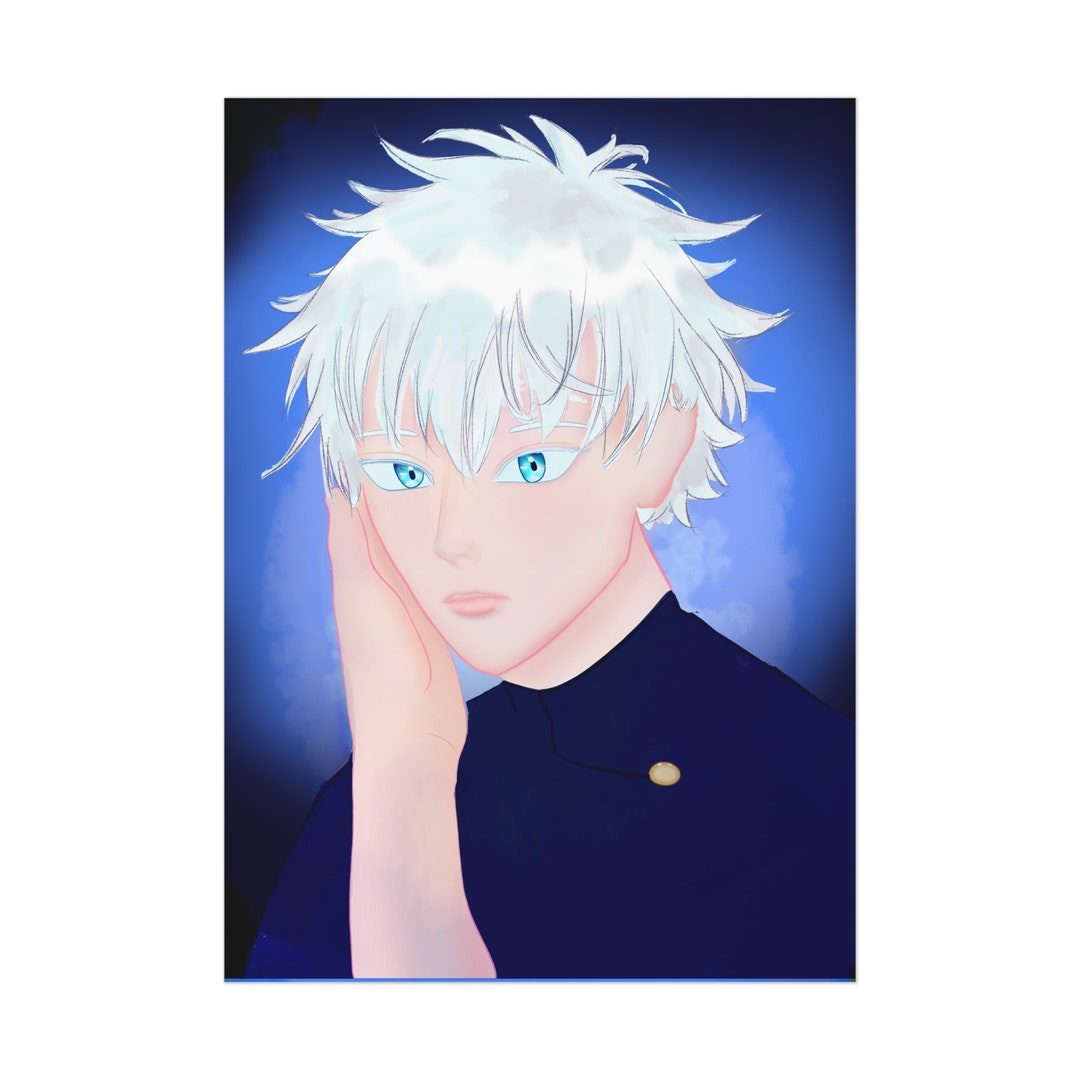 Gojo JJK Fine Art Print : Blue - Etsy