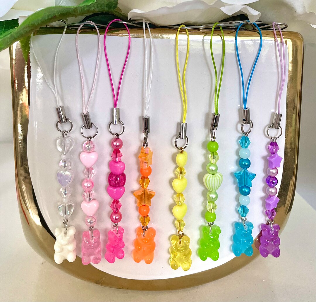 Gummy Bear Phone Charm Keychain - Etsy