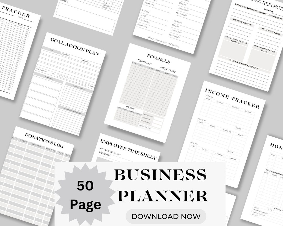 Business Budget Planner Digital Download Planner Wallet Digital Planner ...