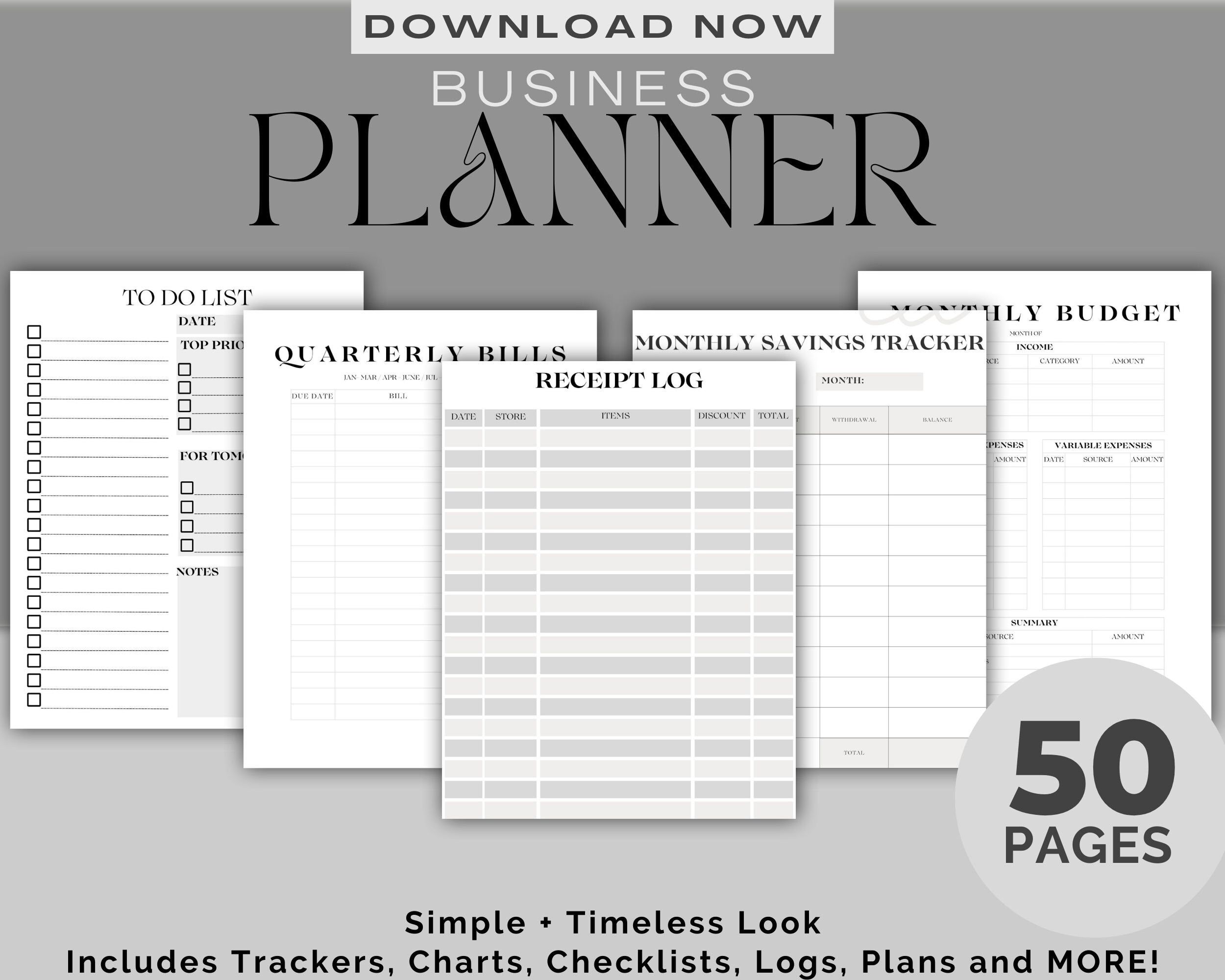 Business Budget Planner Digital Download Planner Wallet Digital Planner ...