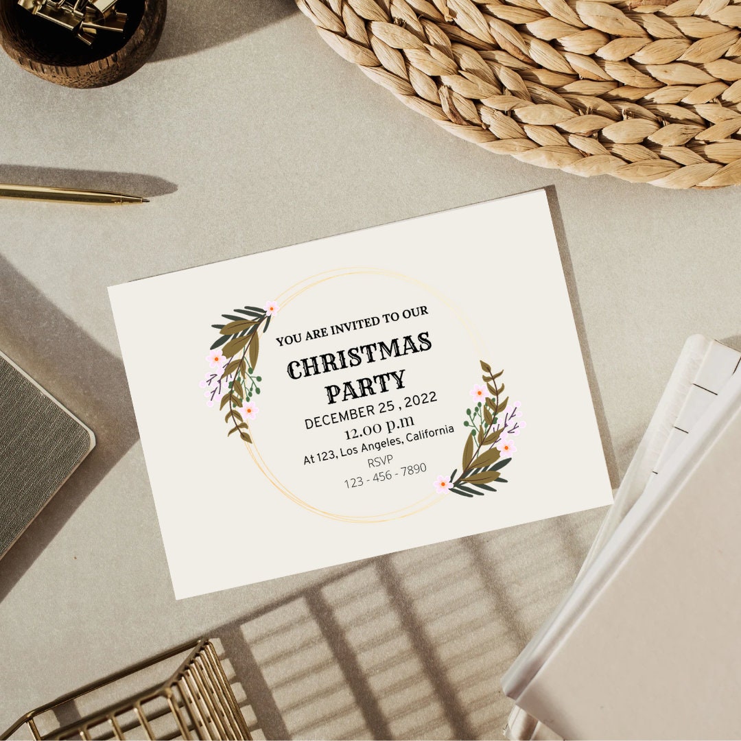 Invitation Card, Gift Card, Party Card, Christmas Party Card, Family ...