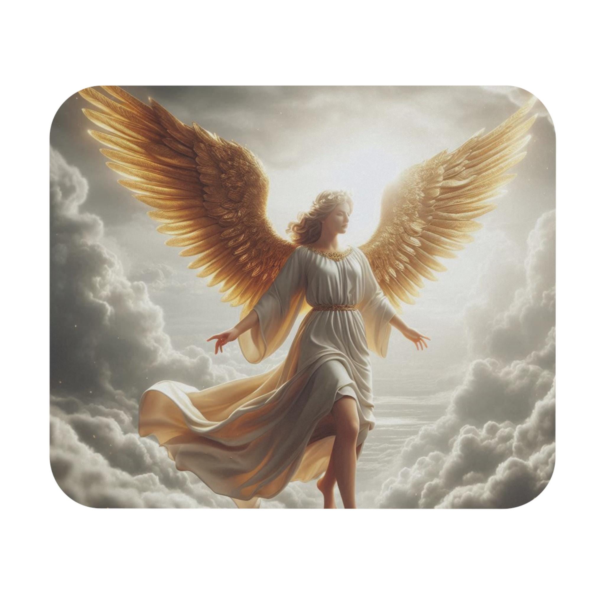 An Angel Descending to Heaven With Wings Out. Mouse Pad rectangle - Etsy