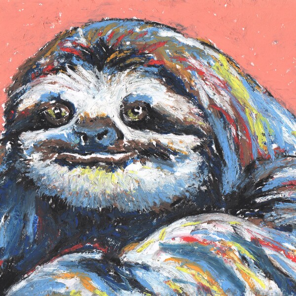 Sloth Painting - Etsy UK