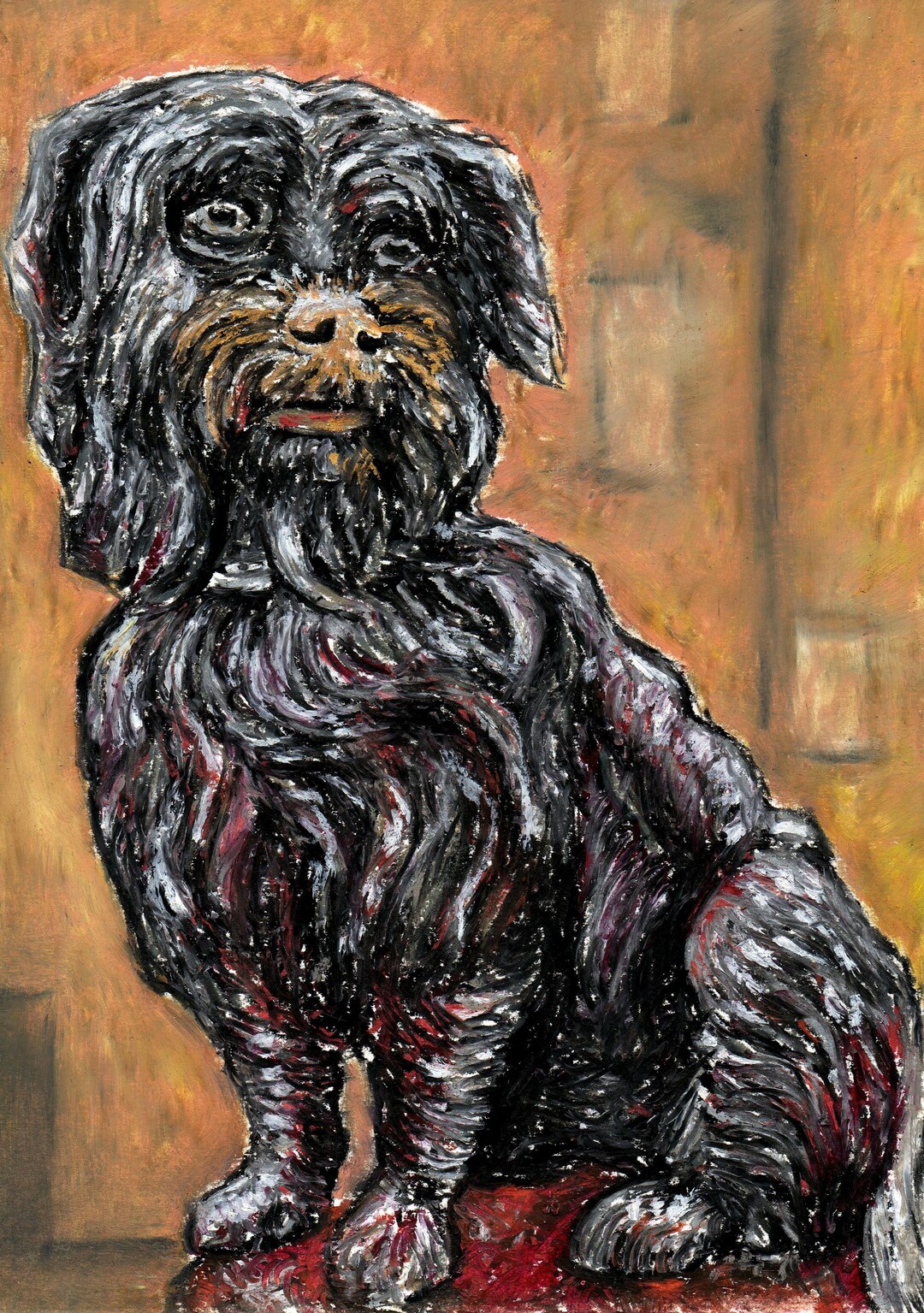 Original Greyfriars Bobby, Edinburgh Oil Pastel Painting (ready to Hang ...