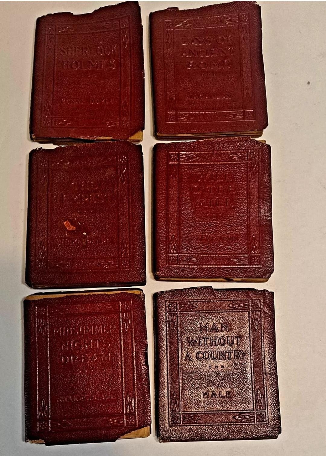 Six Little Leather Library Classic Literature Books Rare Titles Early ...