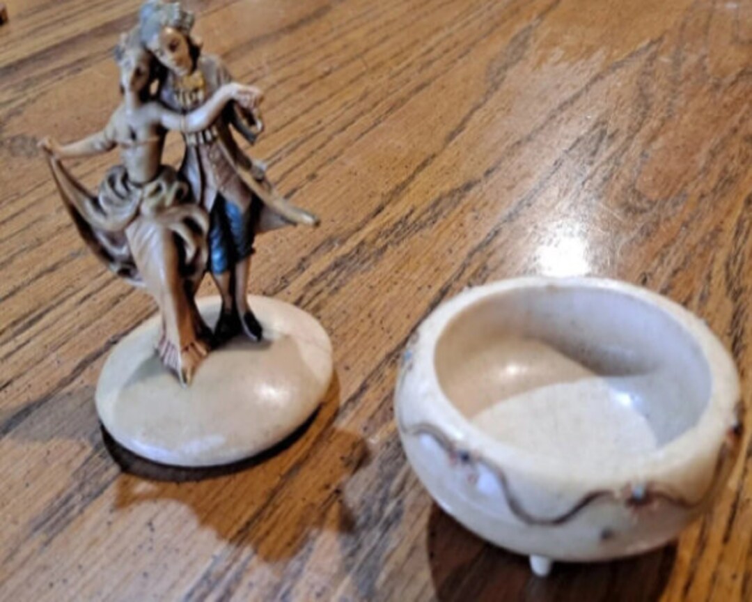 Vintage Fontanini Depose Italy Figurine Trinket Box Simonelli Spider ...