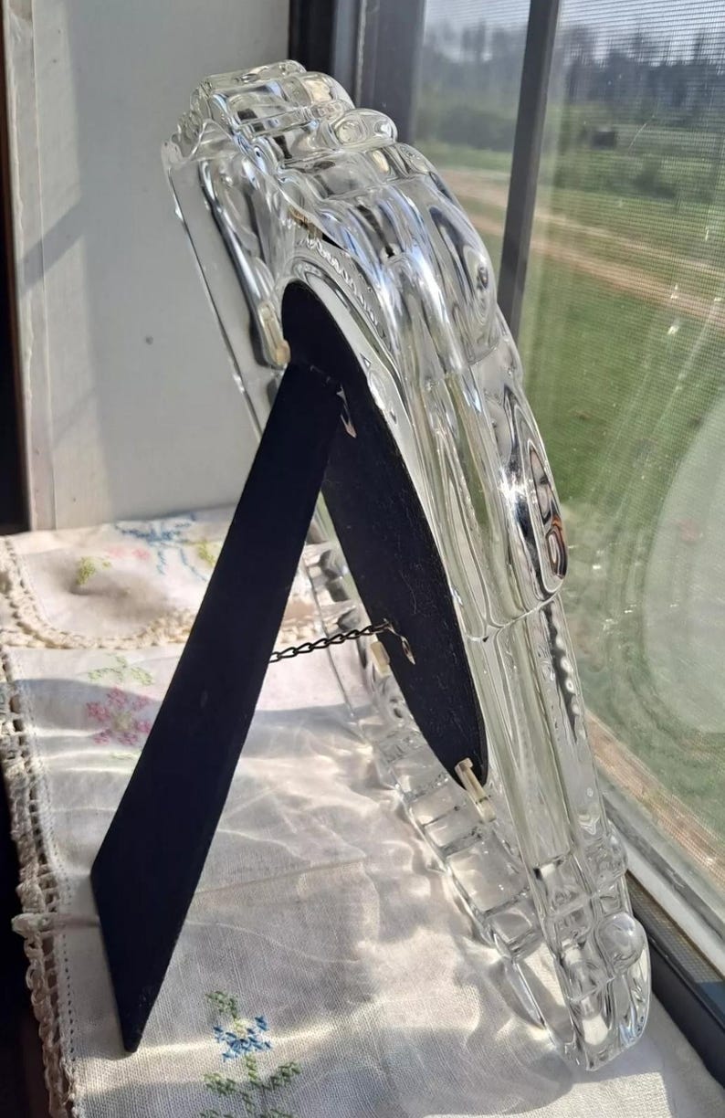 Mikasa Princess Lead Crystal Picture Frame Clear W/frosted Accents 5 X ...