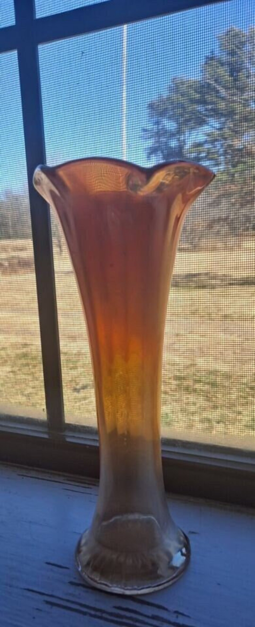 Fenton Pre-logo Marigold Carnival Glass 6-panel Swung Vase 8 1/2 - Etsy