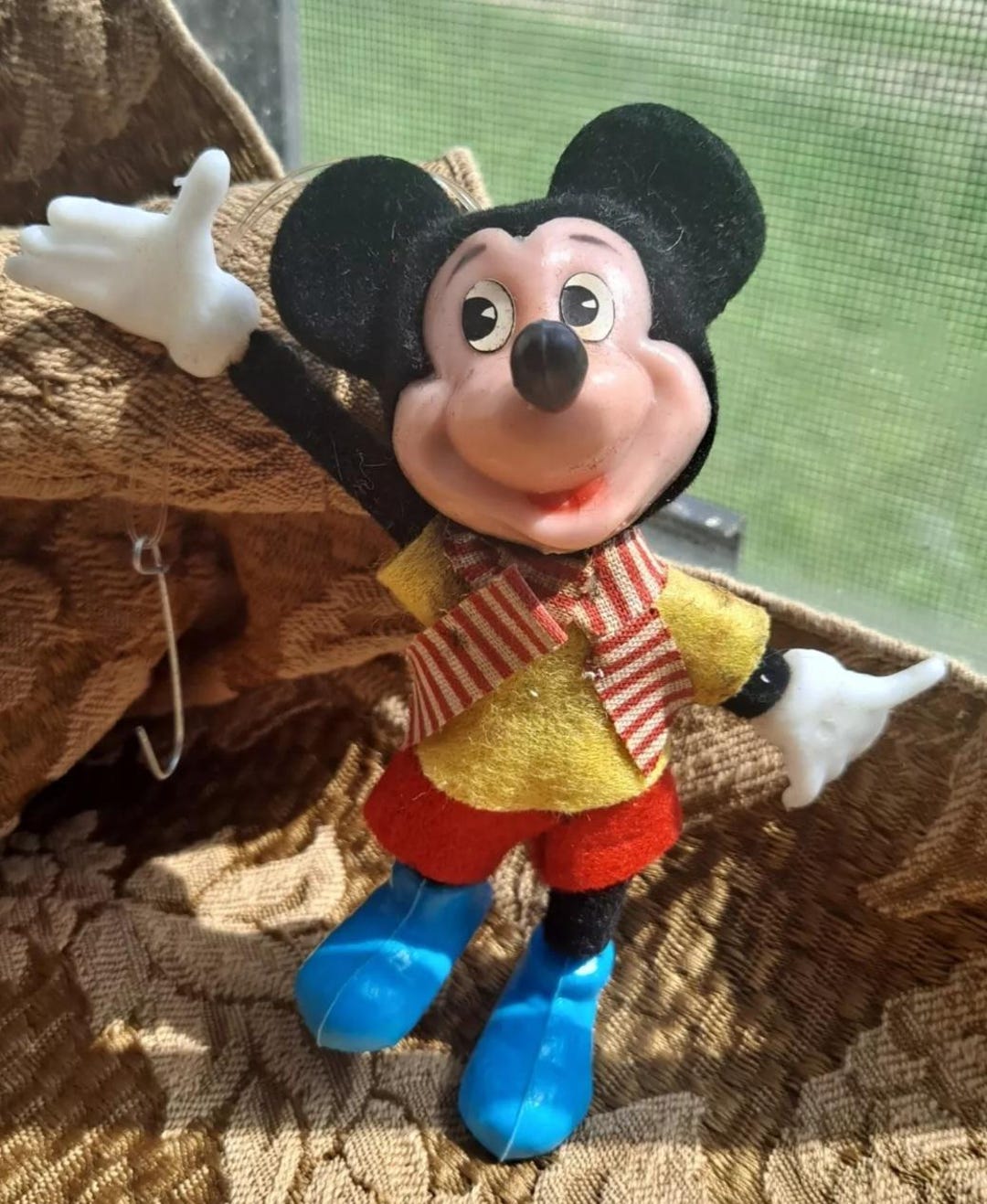 Walt Disney Mickey Mouse Flocked & Felt Plastic Christmas Ornament ...