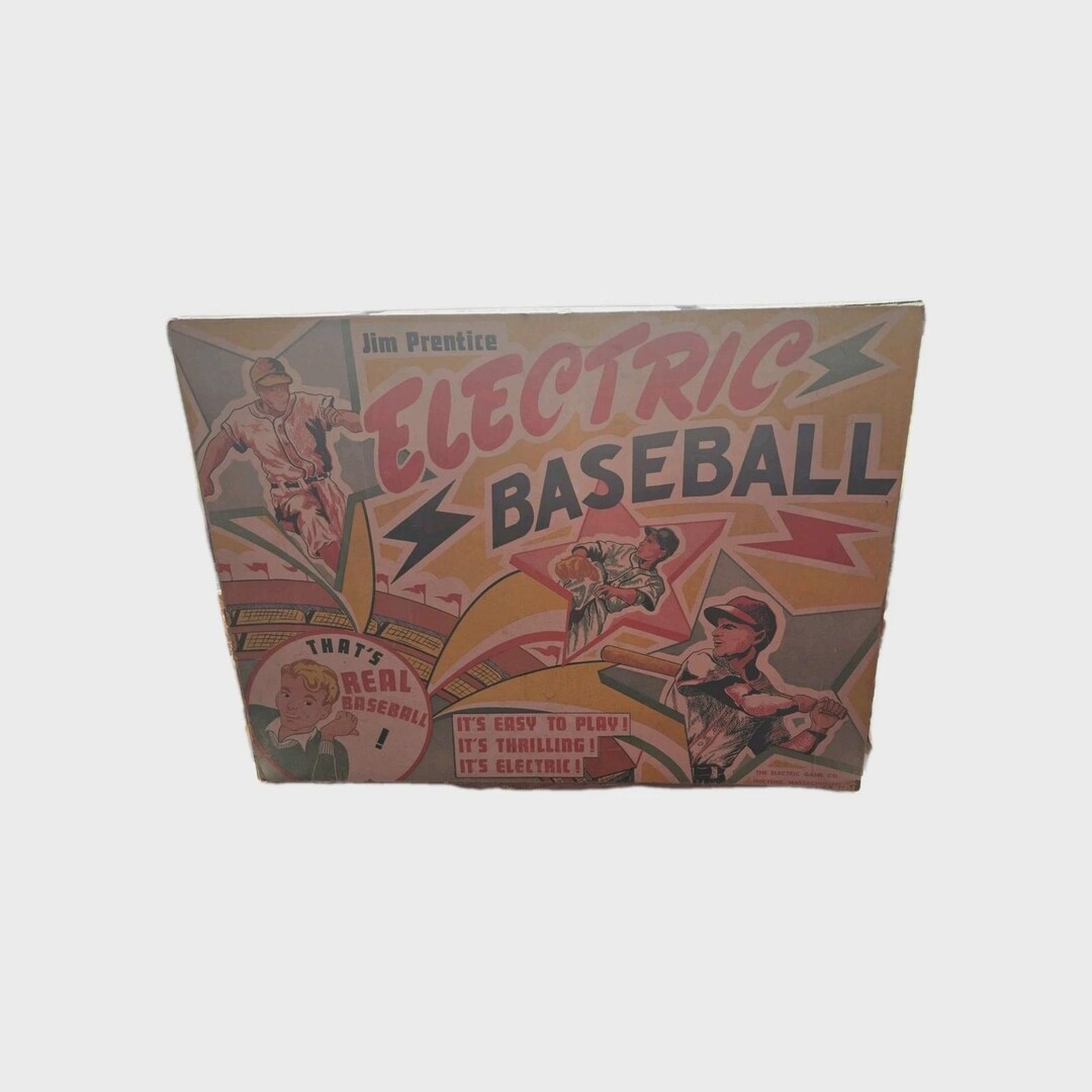 Vintage 1950’s Jim Prentice ELECTRIC BASEBALL GAME in Original Box for ...