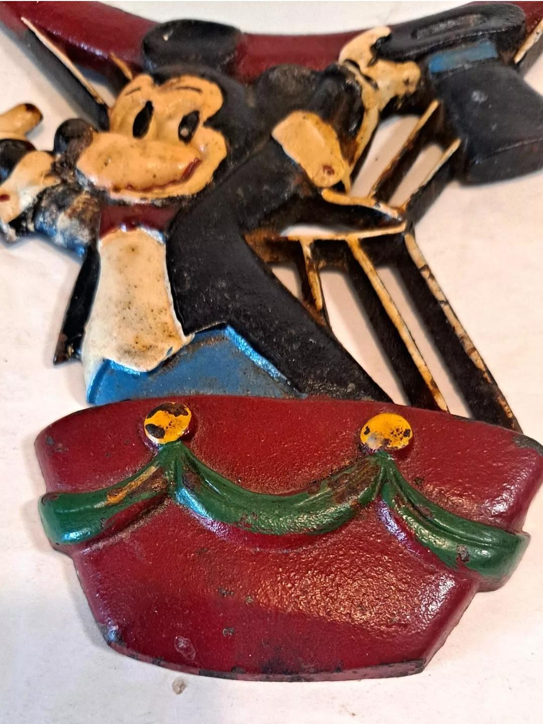 Mickey Mouse Cast Iron Hot Air Balloon Mirror Painted Room Decor ...