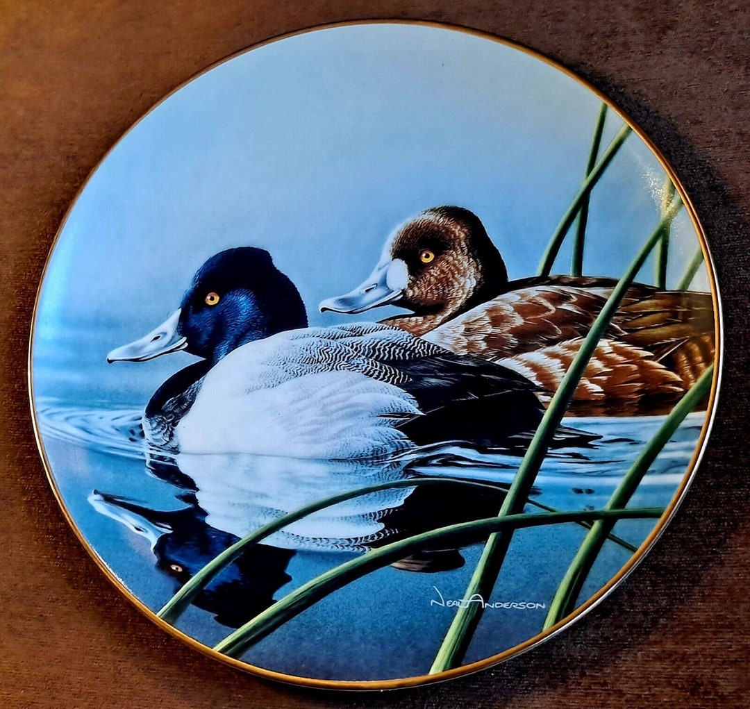 1990 the Lesser Scaup by Neal Anderson 1st Federal Duck Stamp Plate ...